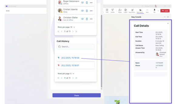 Easy Console - making calls with Teams even easier