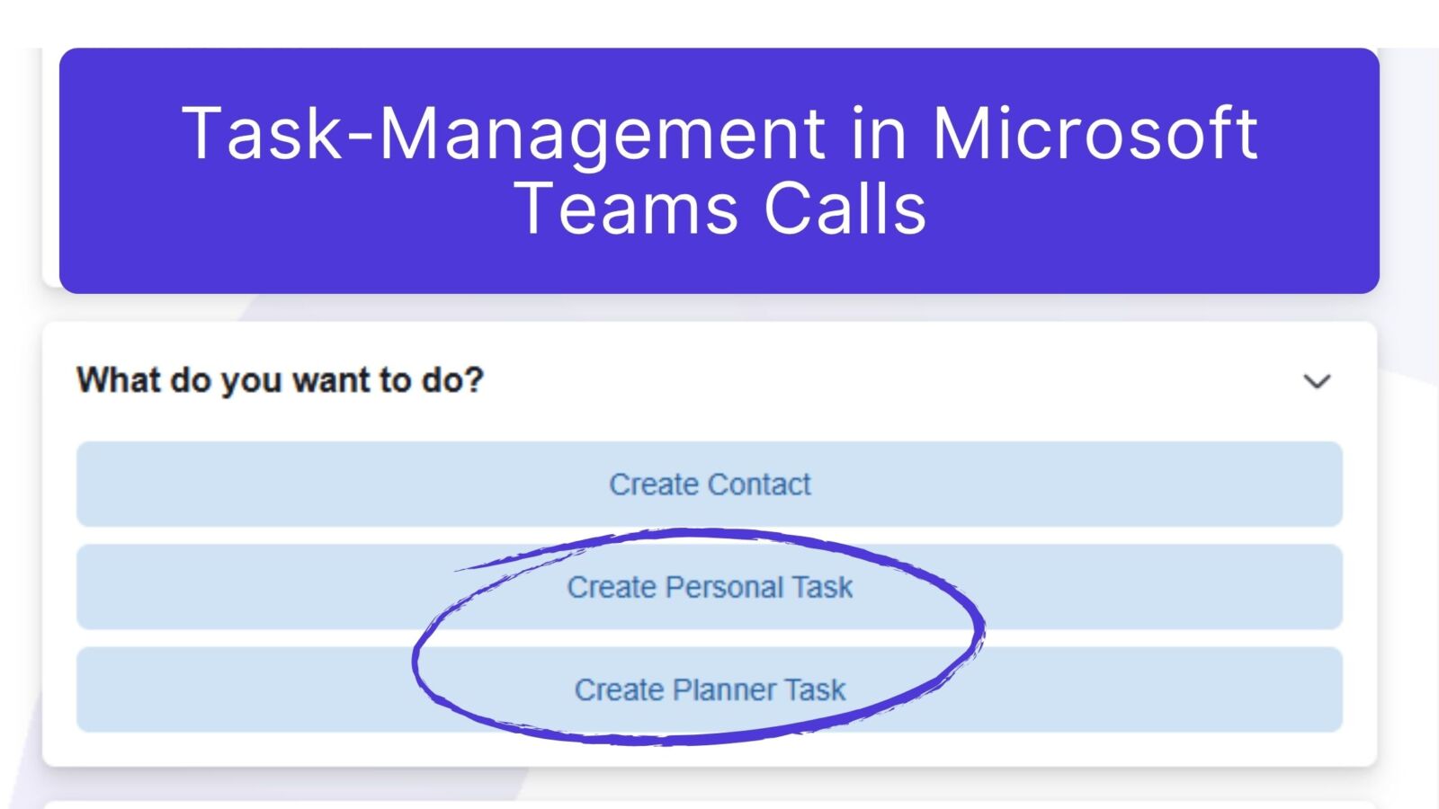 Task Management in Microsoft Teams Calls