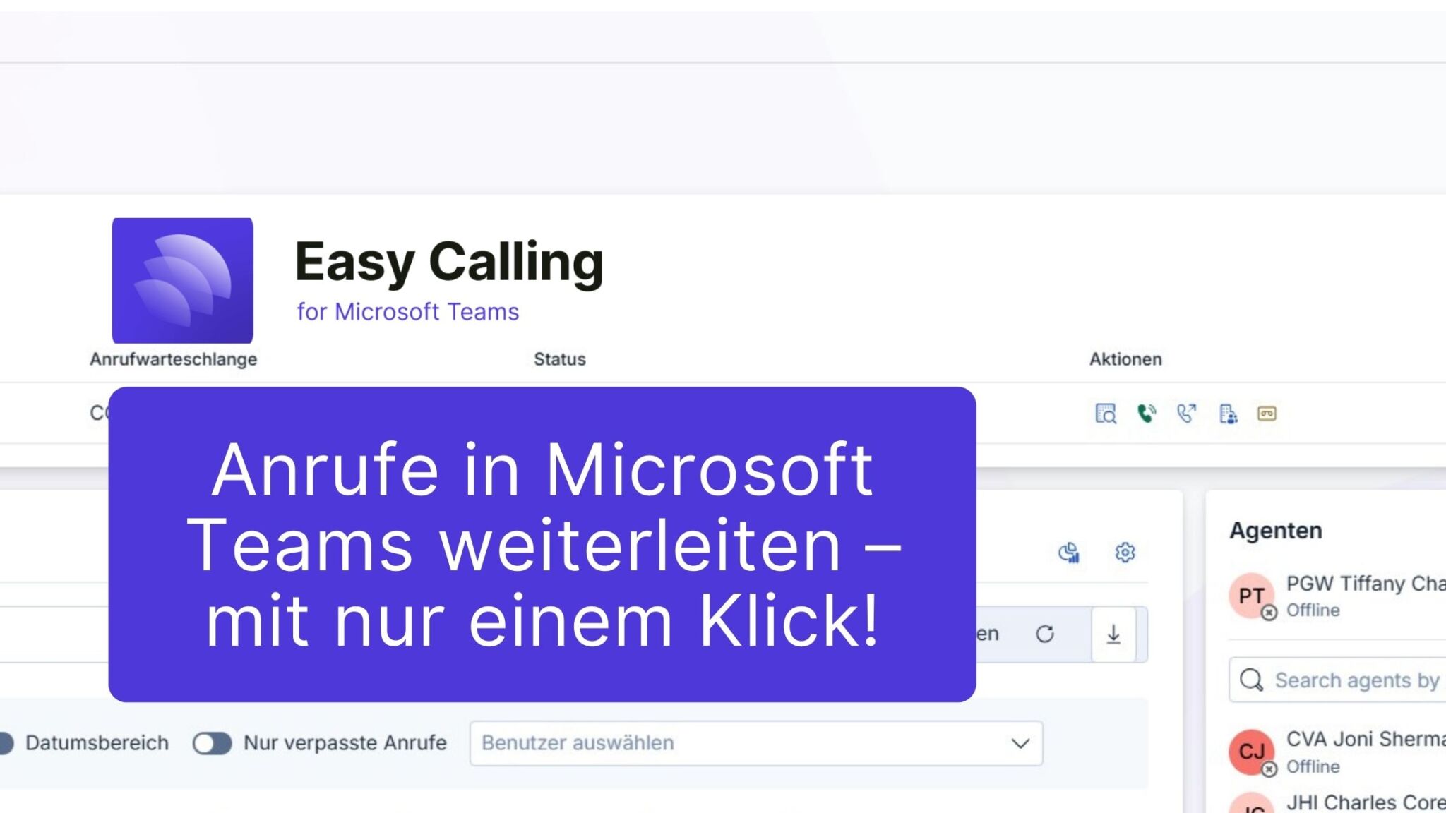 Anrufe in Microsoft Teams weiterleiten – Easy Calling Add-on