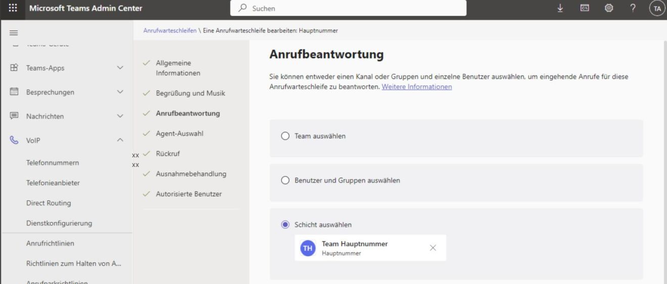 Microsoft Teams telephony: Shifts app for call queues