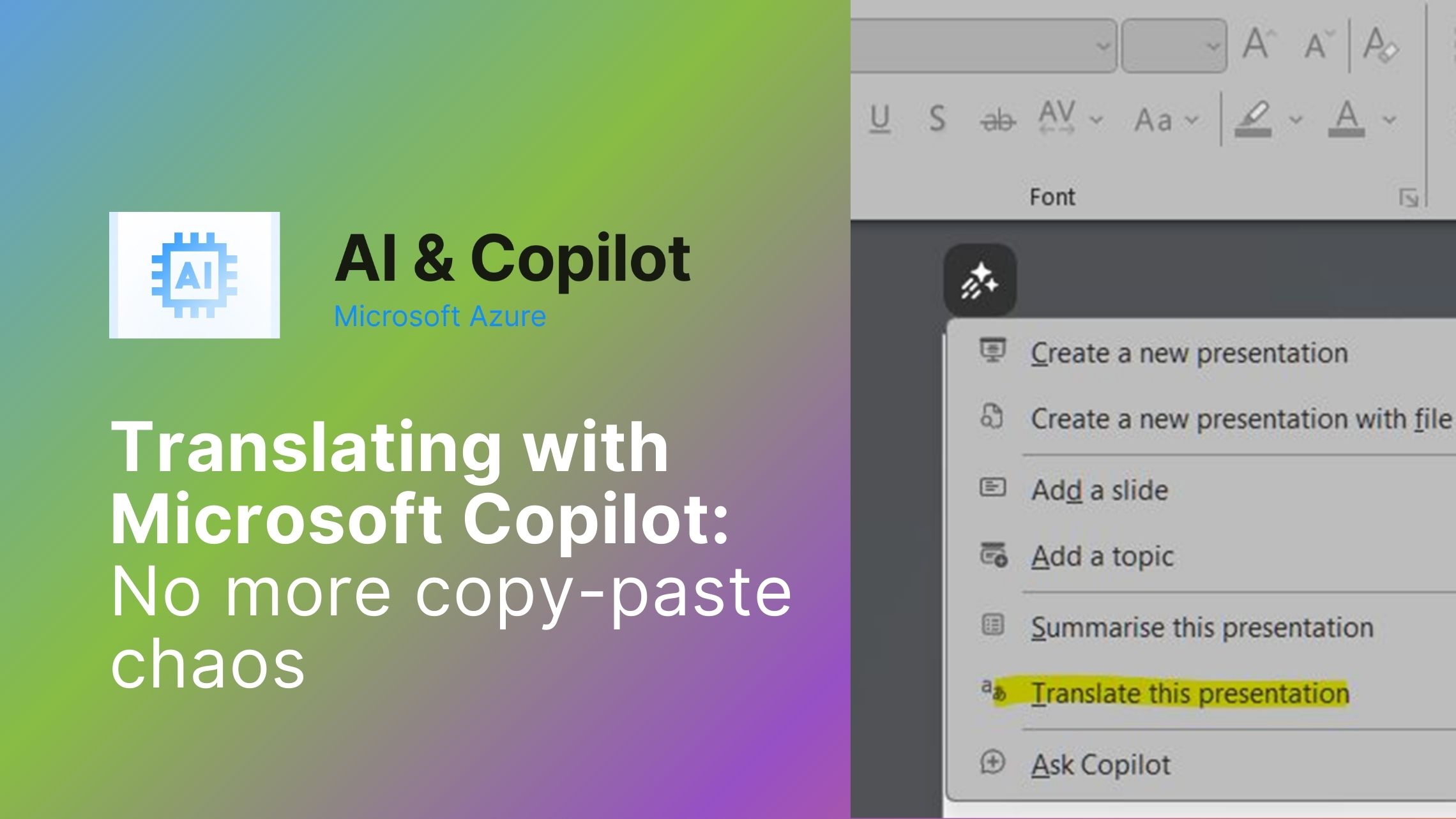 Translation With Microsoft Copilot: PowerPoint in Seconds